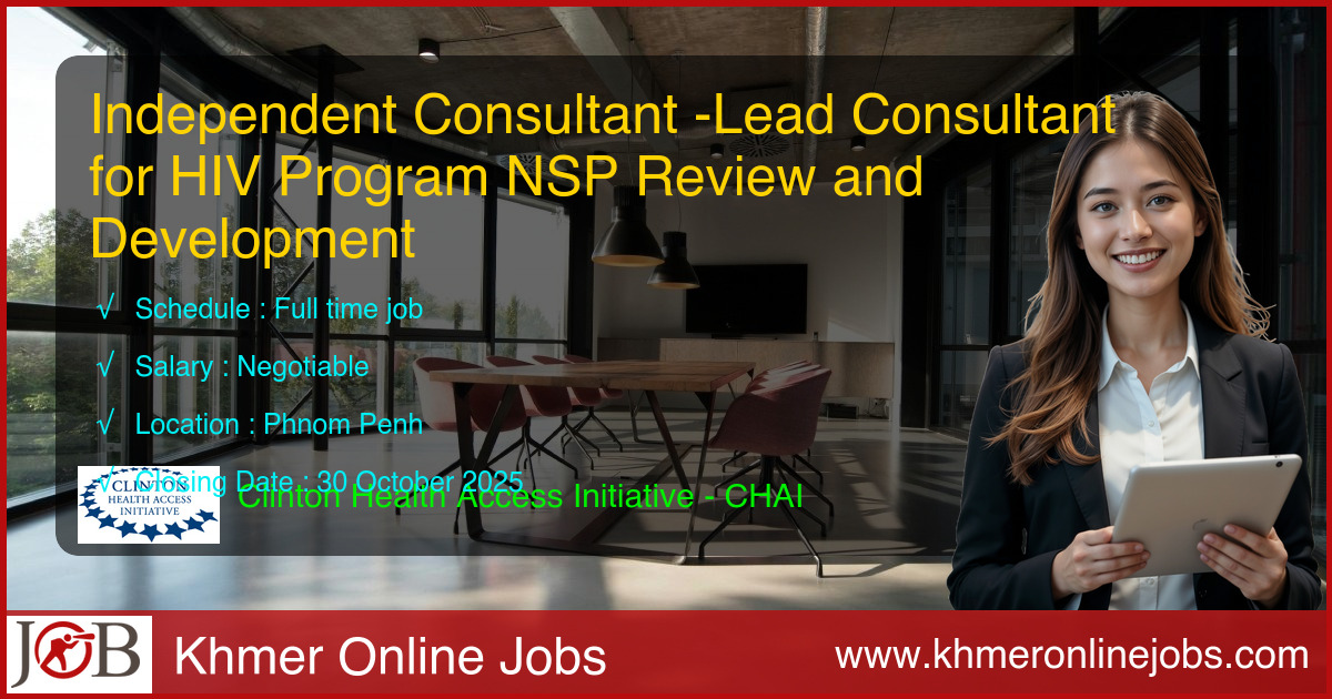 Independent Consultant -Lead Consultant for HIV Program NSP Review and ...